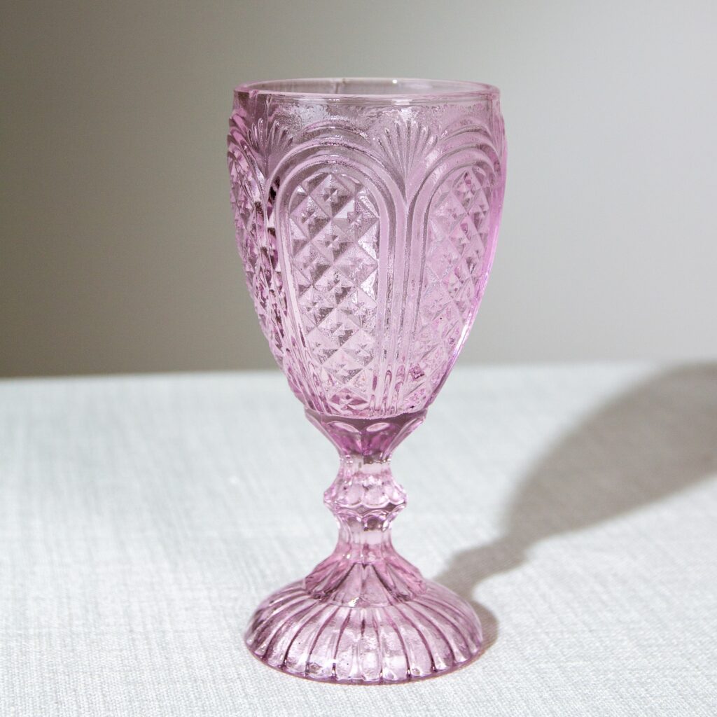 Glass Water Goblet Camilla Pink | 11 Oz | Diamond Event