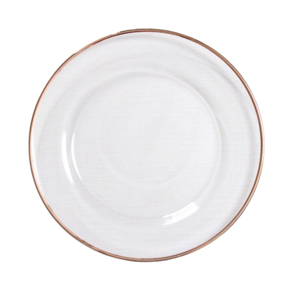 Charger Rentals | Glass, Metal | Diamond Event & Tent